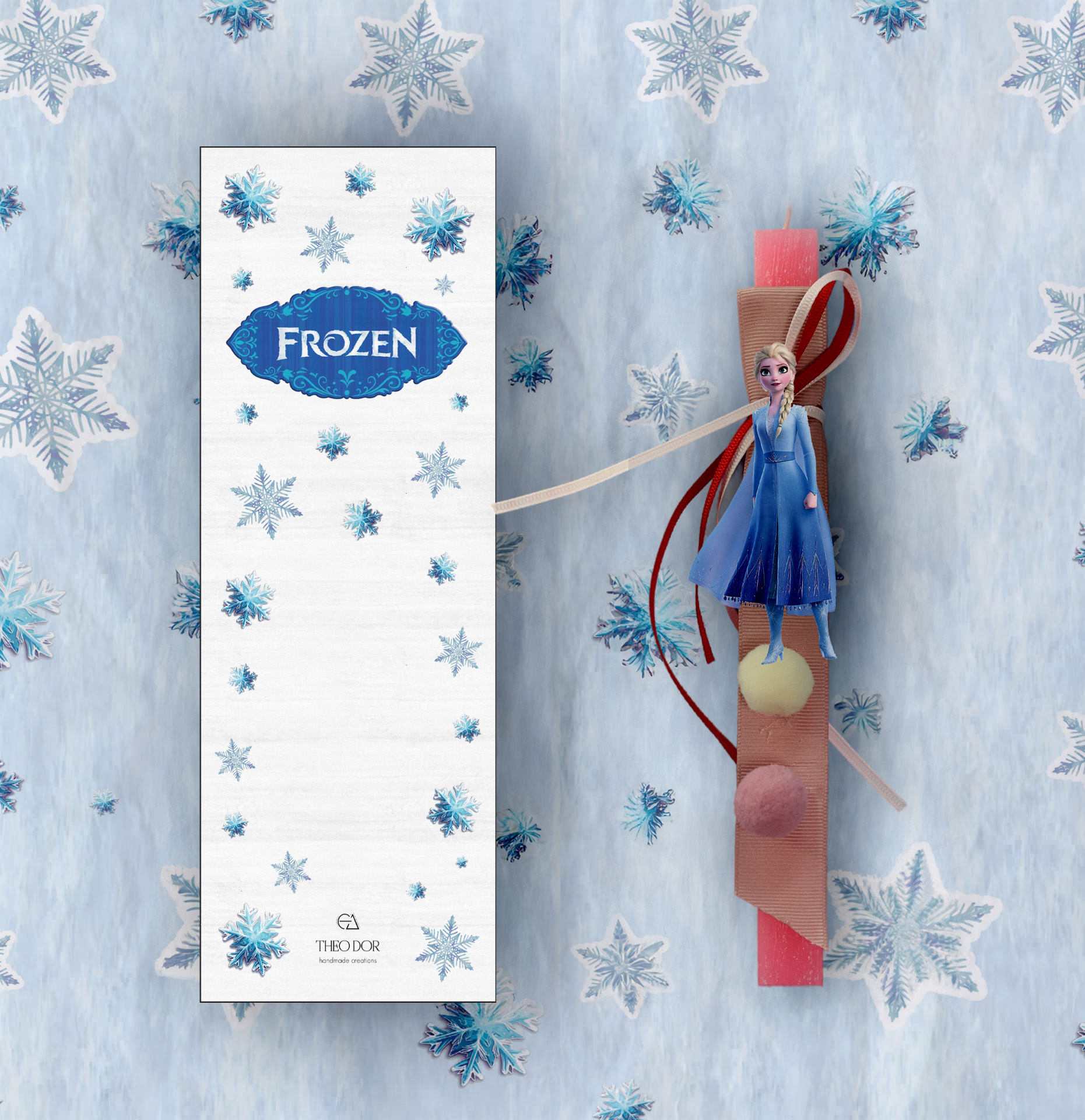 Λαμπάδα Frozen (Elsa) - cutting-lab